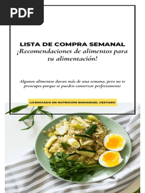 Lista De Compras De Comestibles Con Plan De Comidas Planificador