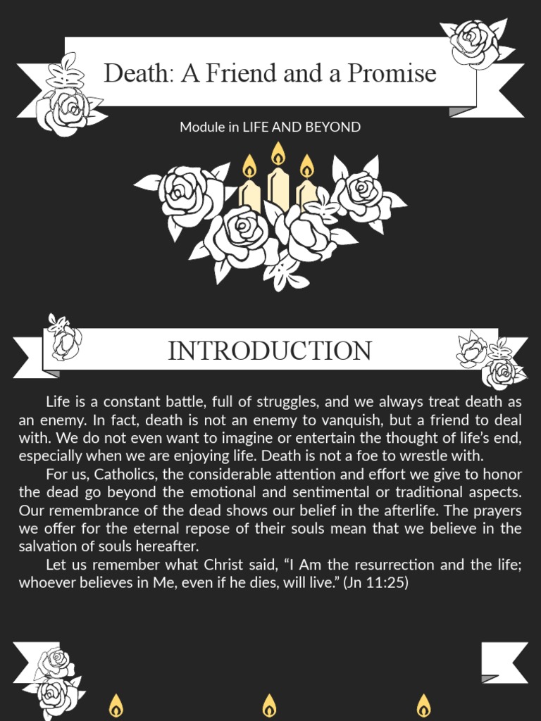 Death: A Friend and A Promise: Module in Life and Beyond | Download ...