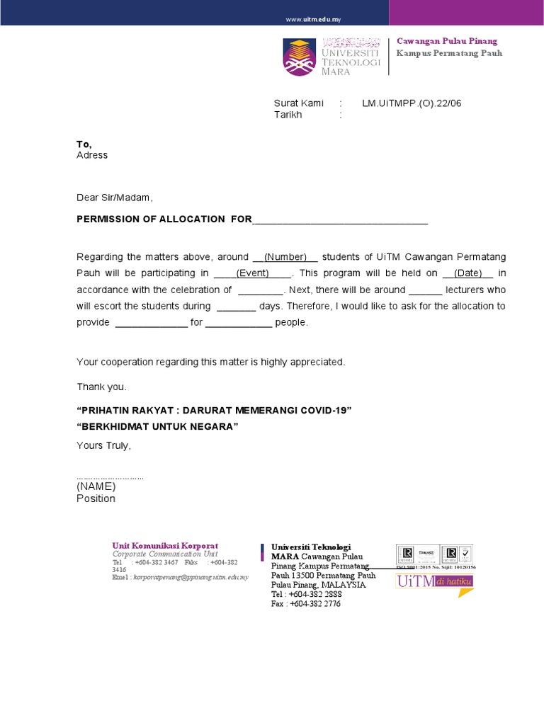 Template For Allocation | PDF | Career & Growth | Business