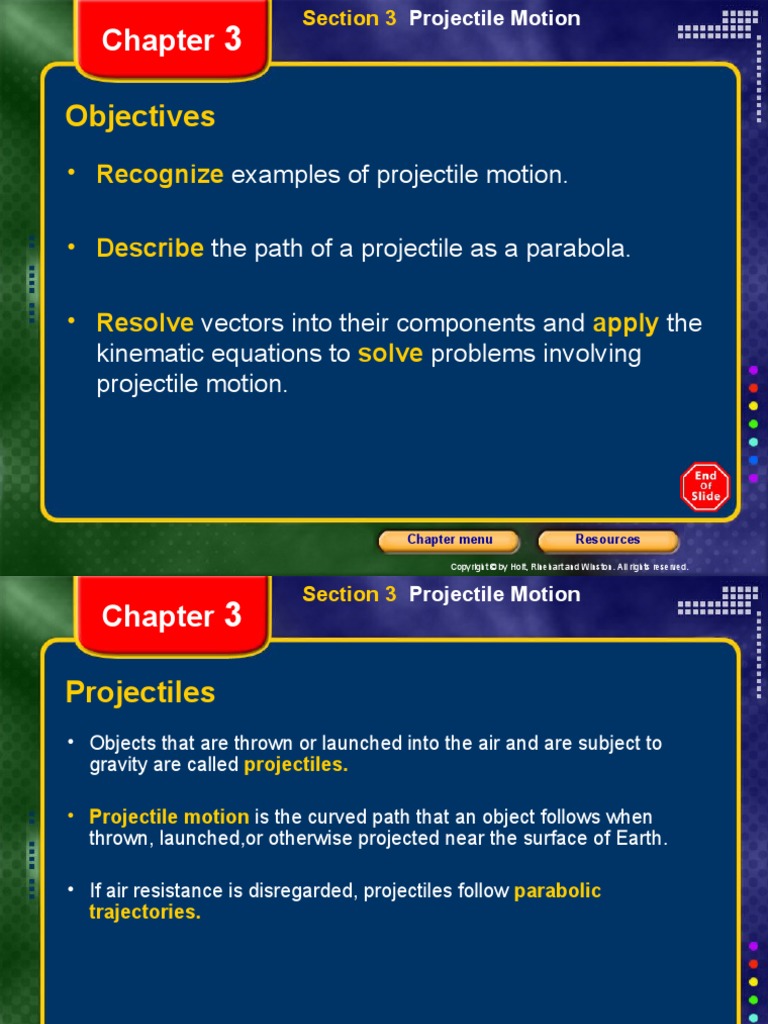 3.2 Projectile Motion | PDF | Projectiles | Theory Of Relativity
