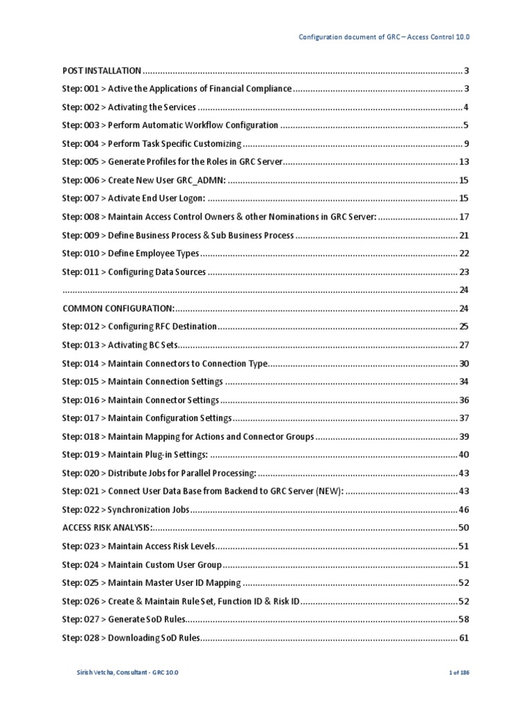 GRC Configuration | PDF | Access Control | Server (Computing)