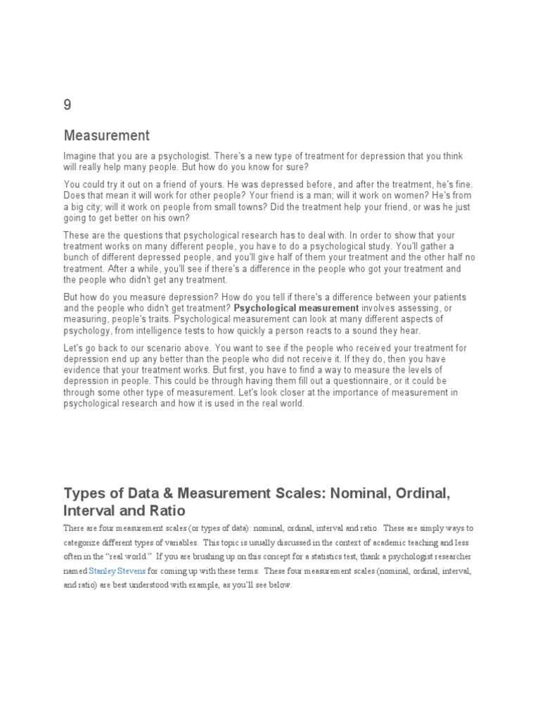 9 Measurement: Types of Data & Measurement Scales: Nominal, Ordinal ...
