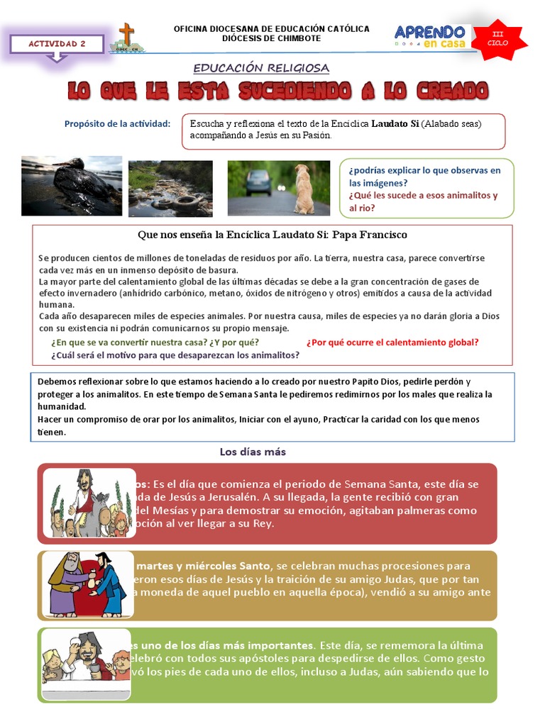 Actividad 2 Iii Ciclo | PDF | Pascua de Resurrección | Jesús