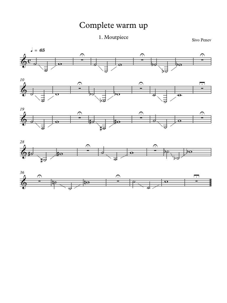 Complete Warm Up - Full Score | PDF