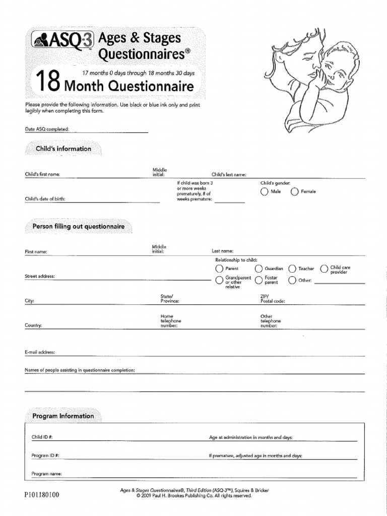 ASQ 17-18 Months | PDF