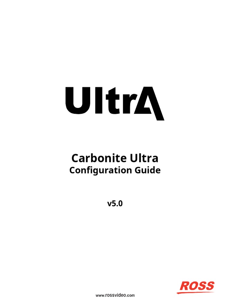 Carbonite Ultra Configuration Guide | PDF | Usb | Input/Output