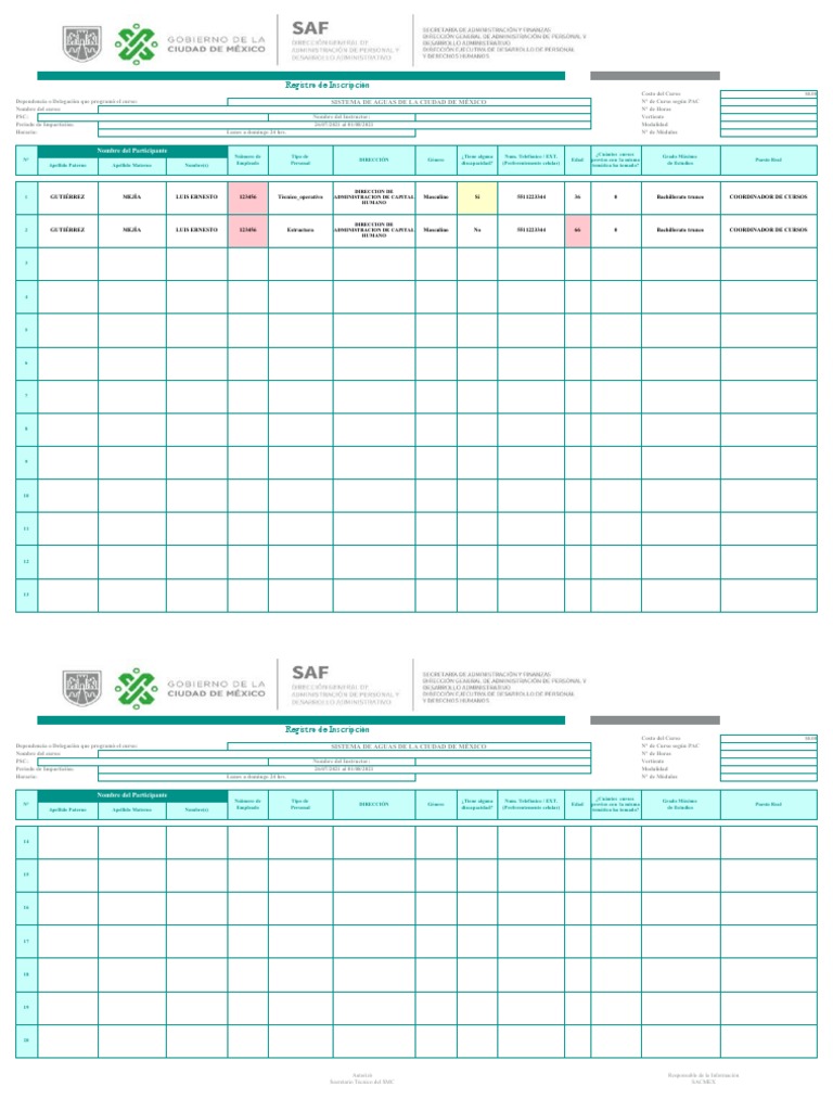 Ejemplo Machote de Formatos 2021 | PDF | México | Ciudad de México