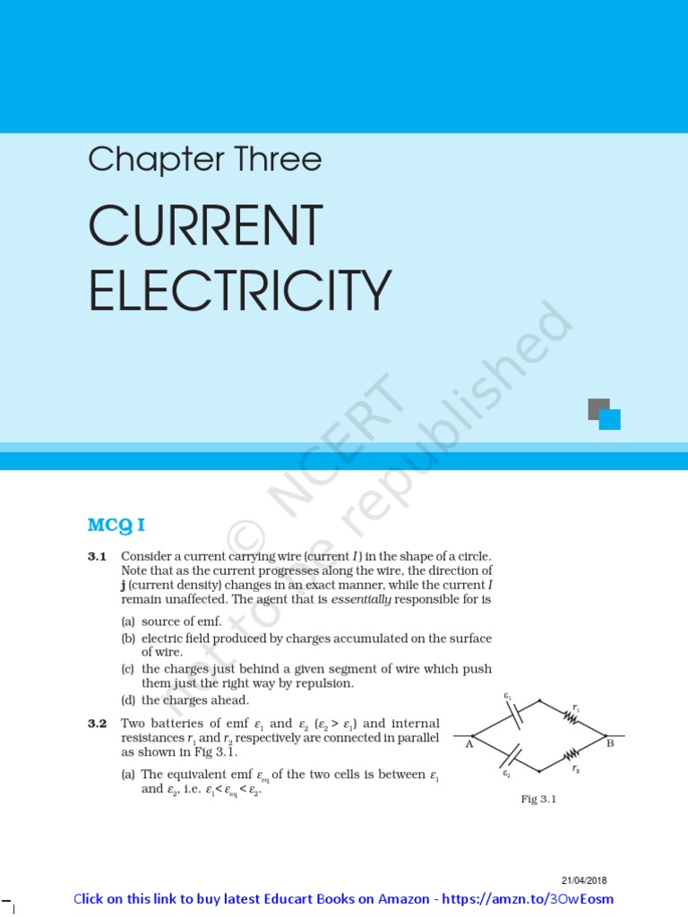 Unit 3 (Current Electricity) | PDF | Voltage | Electrical Resistance ...