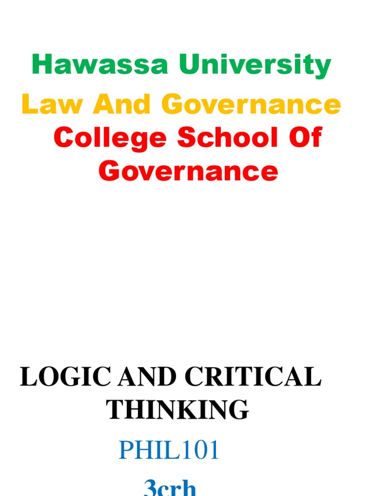 Logic and Critical Thinking Course Overview | PDF | Argument | Logical ...