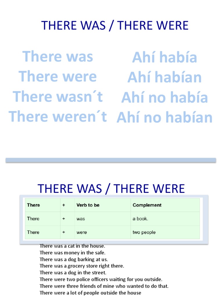 There Was, There Were and Past Time Expressions | PDF | Foreign ...