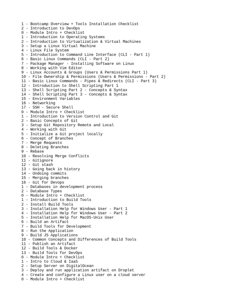 DevOps Bootcamp | PDF | Shell (Computing) | Python (Programming Language)