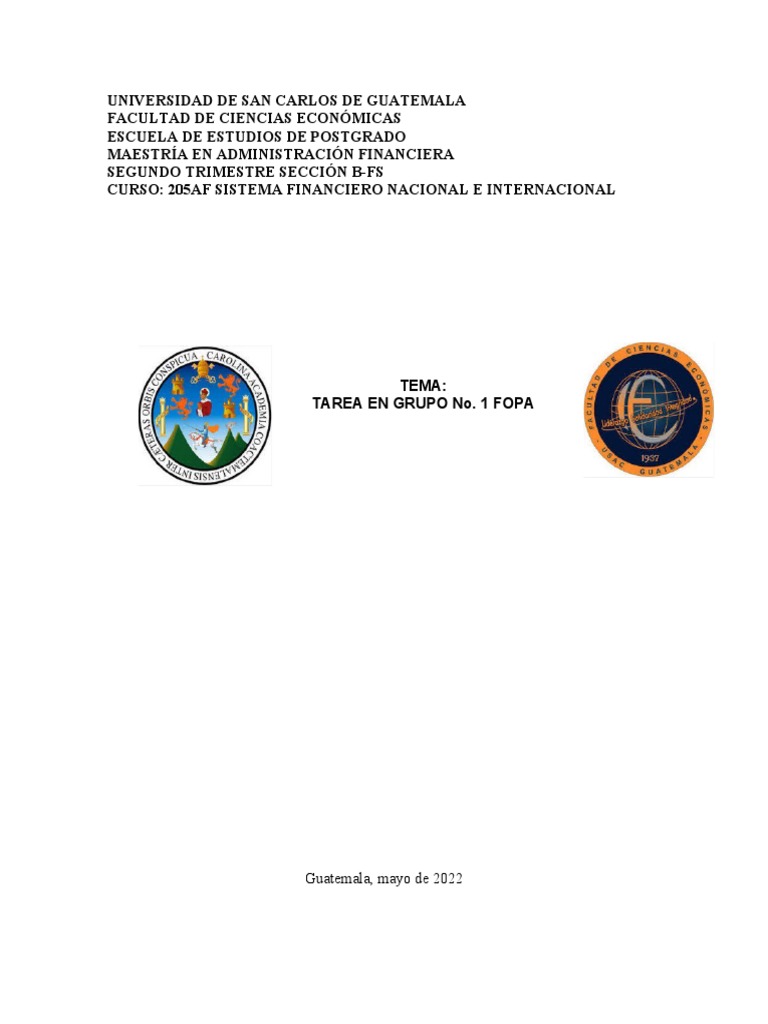 Análisis del FOPA en Bancos Guatemaltecos | PDF | Bancos | Guatemala