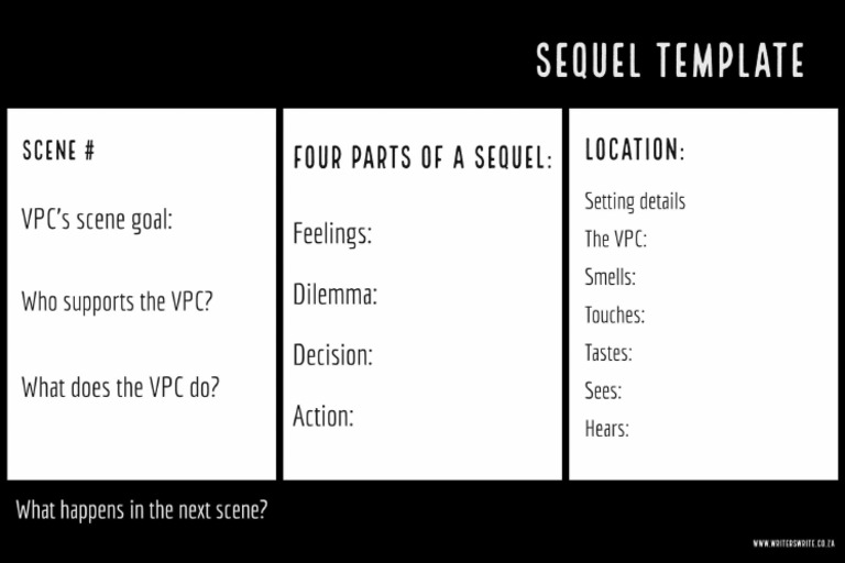 Writers Write Sequel Template | PDF