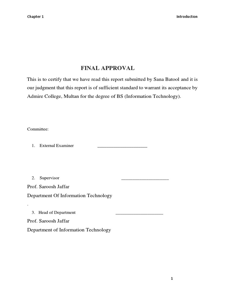 Final Approval: Committee | PDF | Software Development Process | Databases