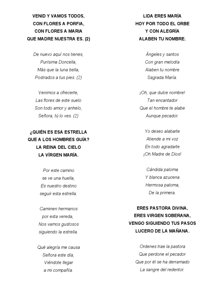 Cantos A María | PDF | María, madre de Jesús | Pecado