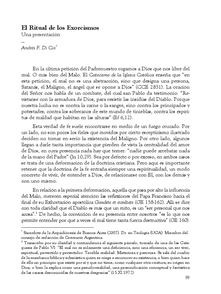 Ritual Exorcismos | PDF | Exorcismo | Iglesia Católica