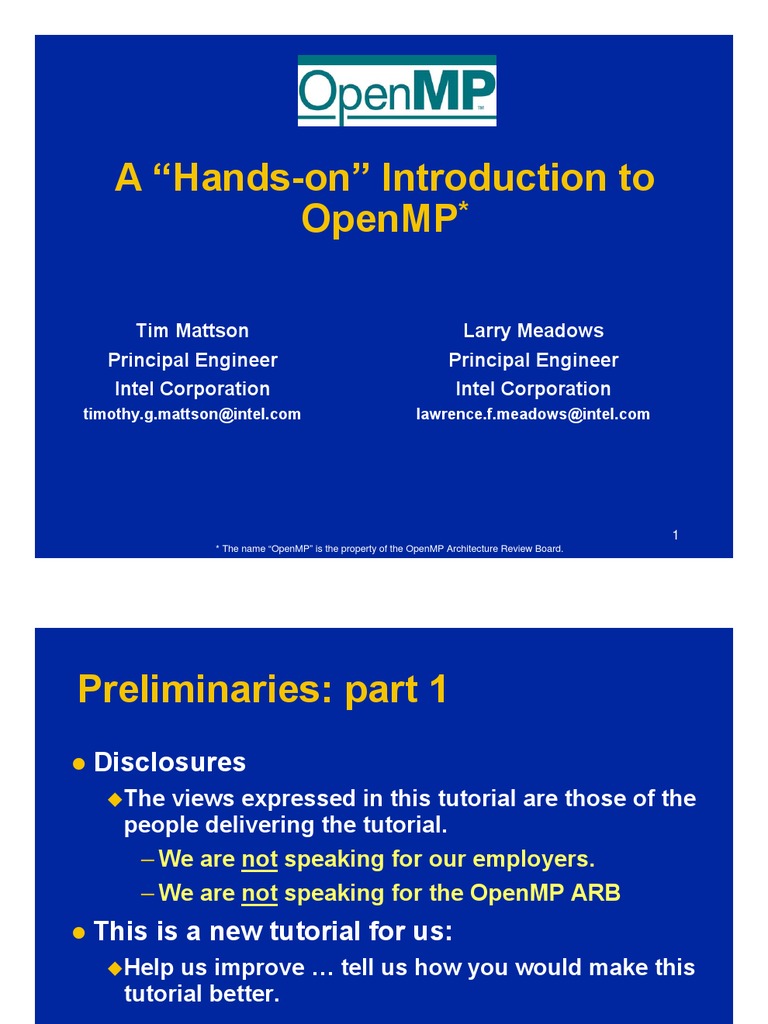 Omp Hands On SC08 | PDF | Thread (Computing) | Parallel Computing