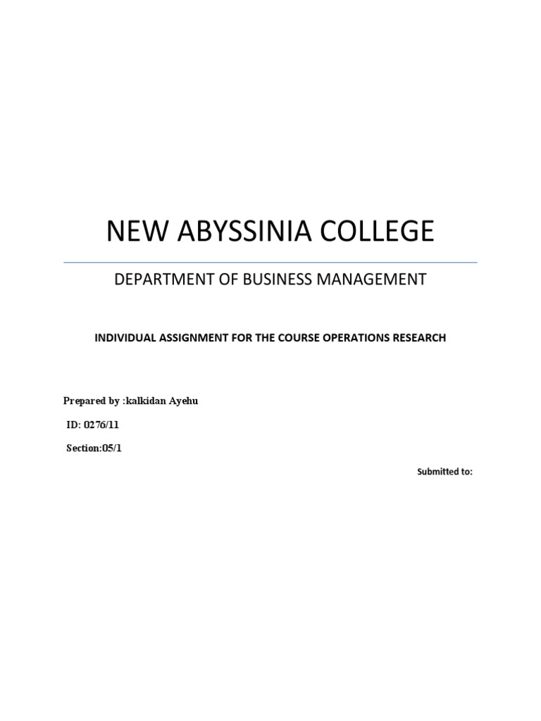NEW ABYSSINIA COLLEGE | PDF | Mathematical Optimization | Mathematics ...