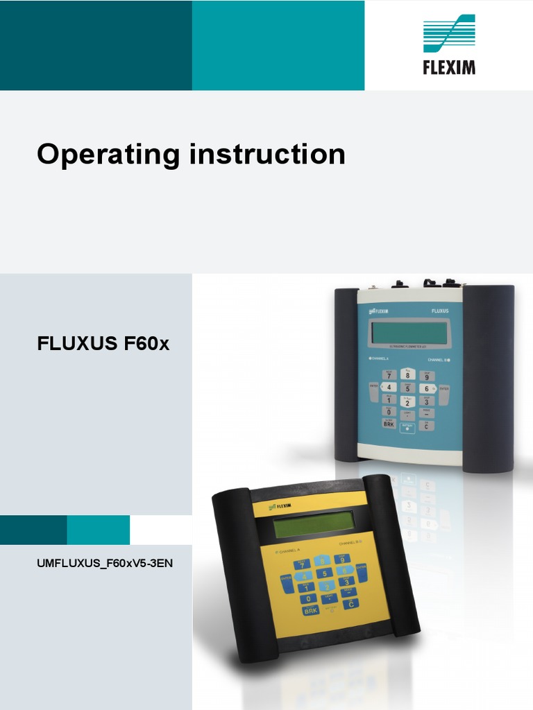 Flexim Fluxus F608 Manual | PDF | Reynolds Number | Turbulence