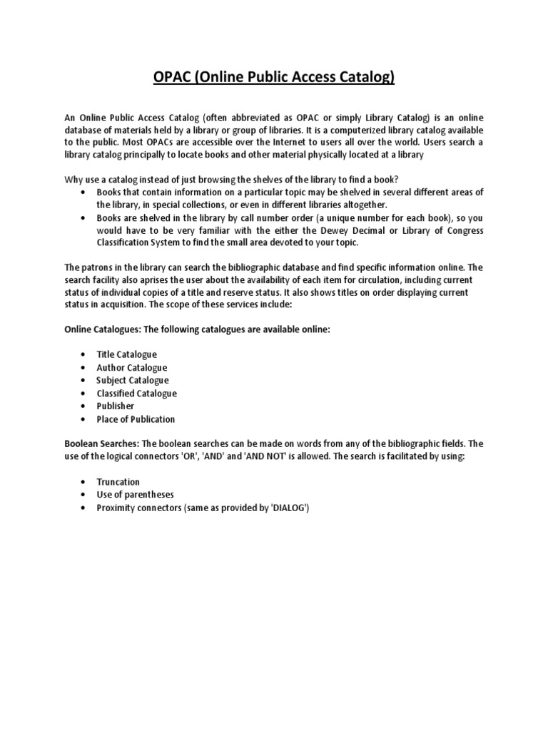 Library Catalog Search Guide | PDF | Libraries | Information Technology ...