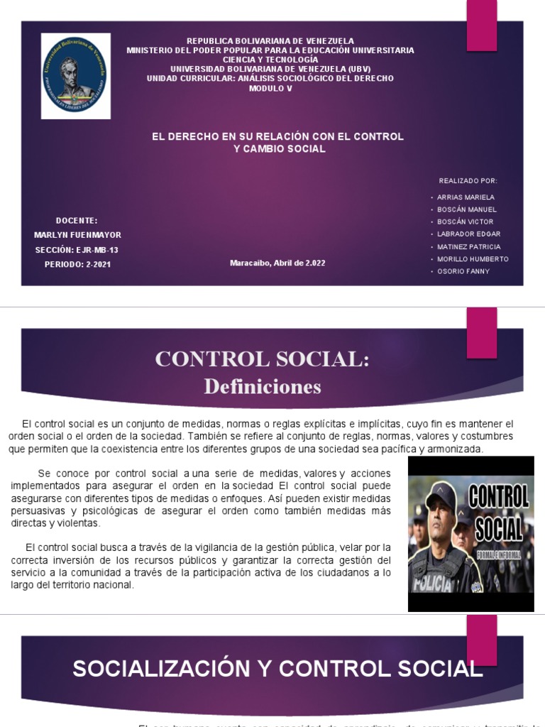 Control Social y Orden en Venezuela | PDF | Socialización | Sociedad