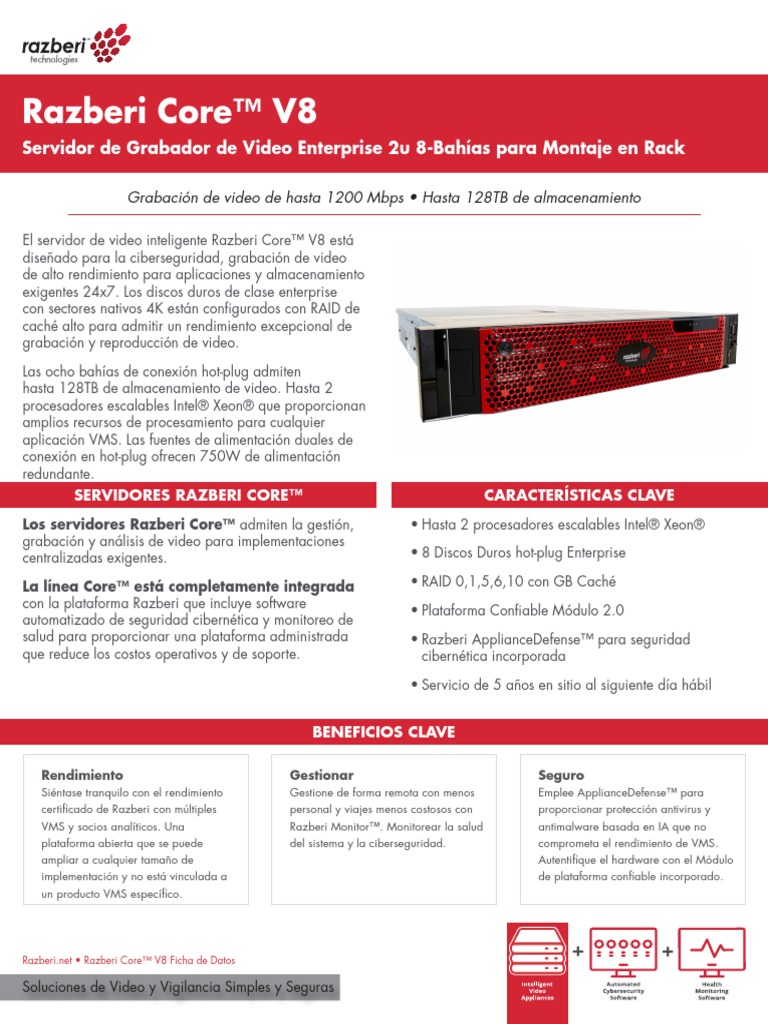 Razberi V08-S | PDF | Microprocesador | Servidor (Computación)