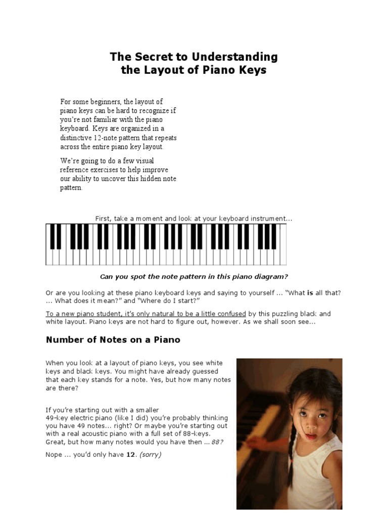 The Secret To Understanding The Layout of Piano Keys | PDF | Chord ...