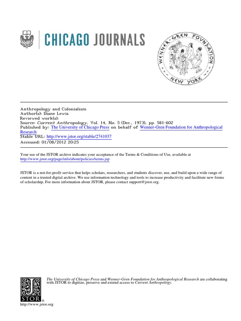 Anthropology and Colonialism | PDF | Anthropology | Science