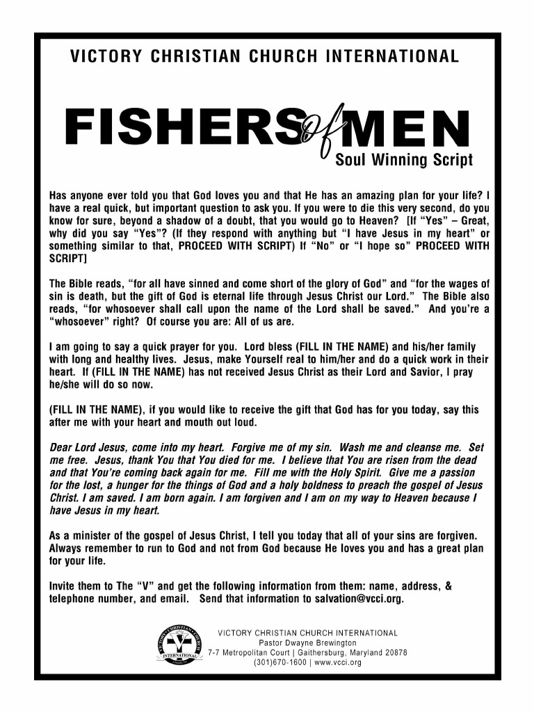 Victory Christian Church International: Soul Winning Script | PDF ...