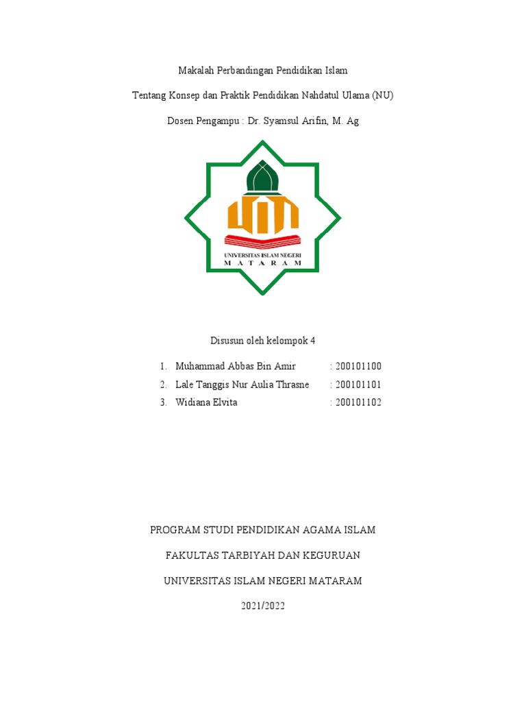 Makalah Perbandingan Pendidikan Islam KLP 4 | PDF
