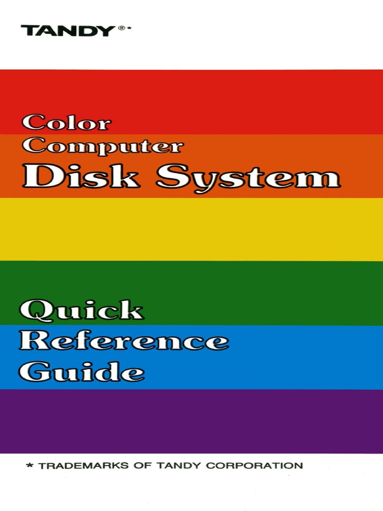 Color Computer Disk System - Quick Reference Guide (Tandy) | PDF ...