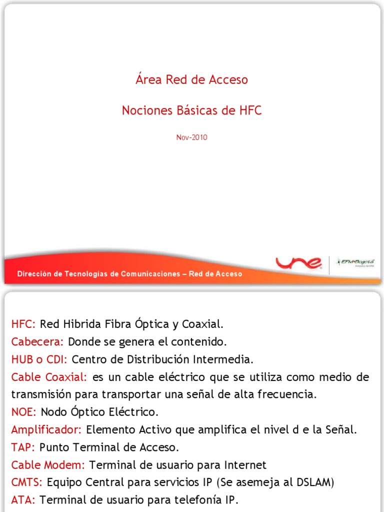 Presentacion HFC | PDF | Televisión por cable | Transmisor