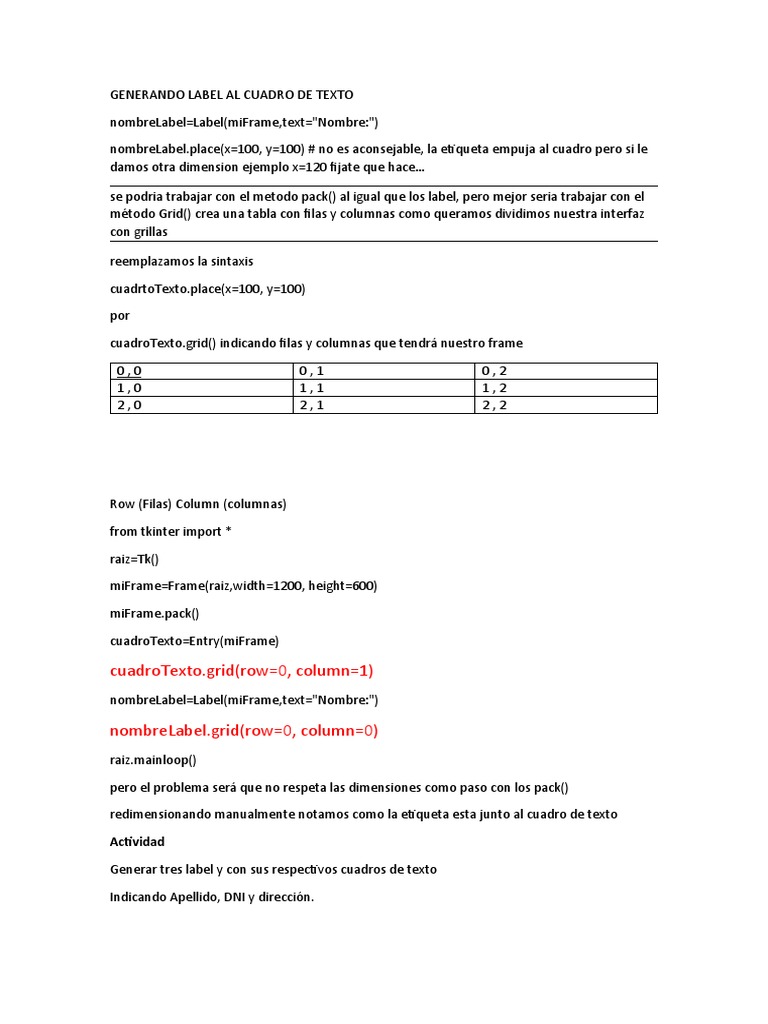 Guía Python Interface Grafica#2 | PDF | Python (lenguaje de ...