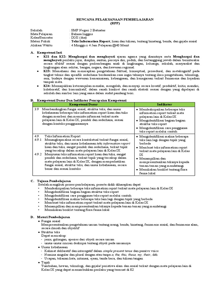 RPP Kelas IX Topik 8 | PDF | Karier & Perkembangan