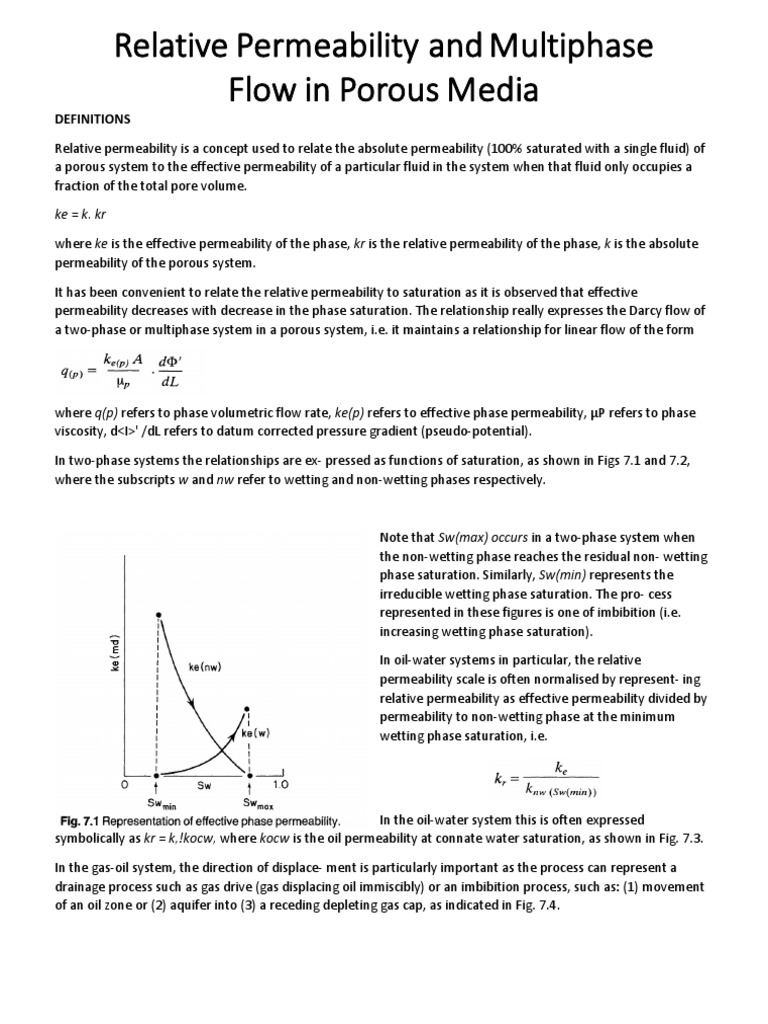 Reservoir Engineering 2 Unit 3 Pdf Permeability Earth Sciences