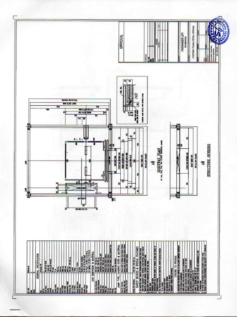 Gambar Rencana Konstruksi Lift | PDF