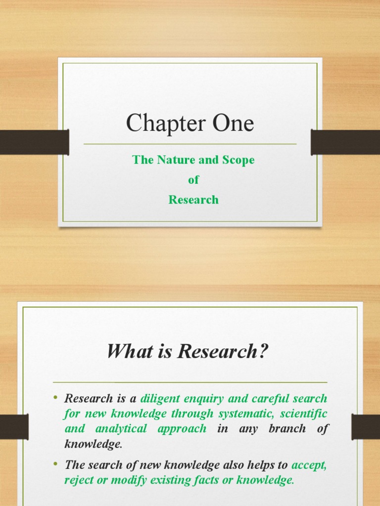 Chapter 1 - The Nature and Scope of Research | PDF | Experiment ...