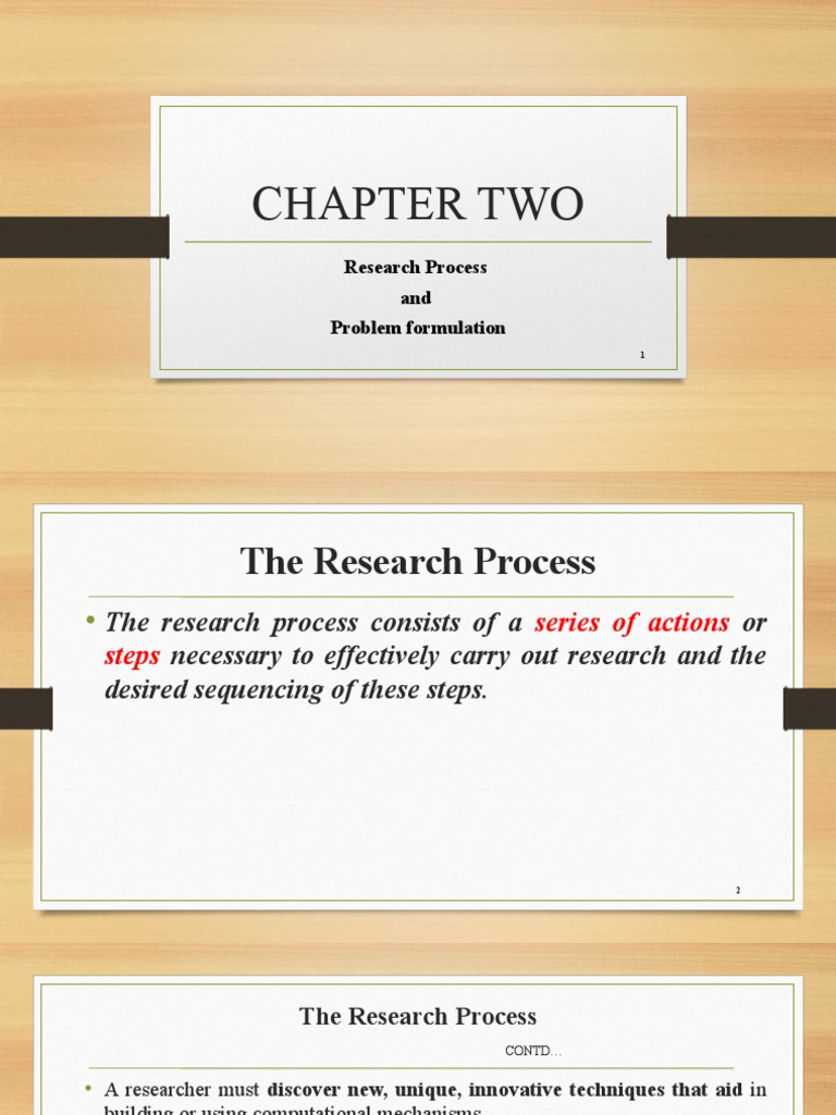 Chapter 2 - Formulation of The Research Problem | PDF | Hypothesis ...