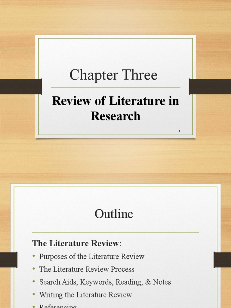 Chapter Three: Review of Literature in Research | PDF | Libraries ...