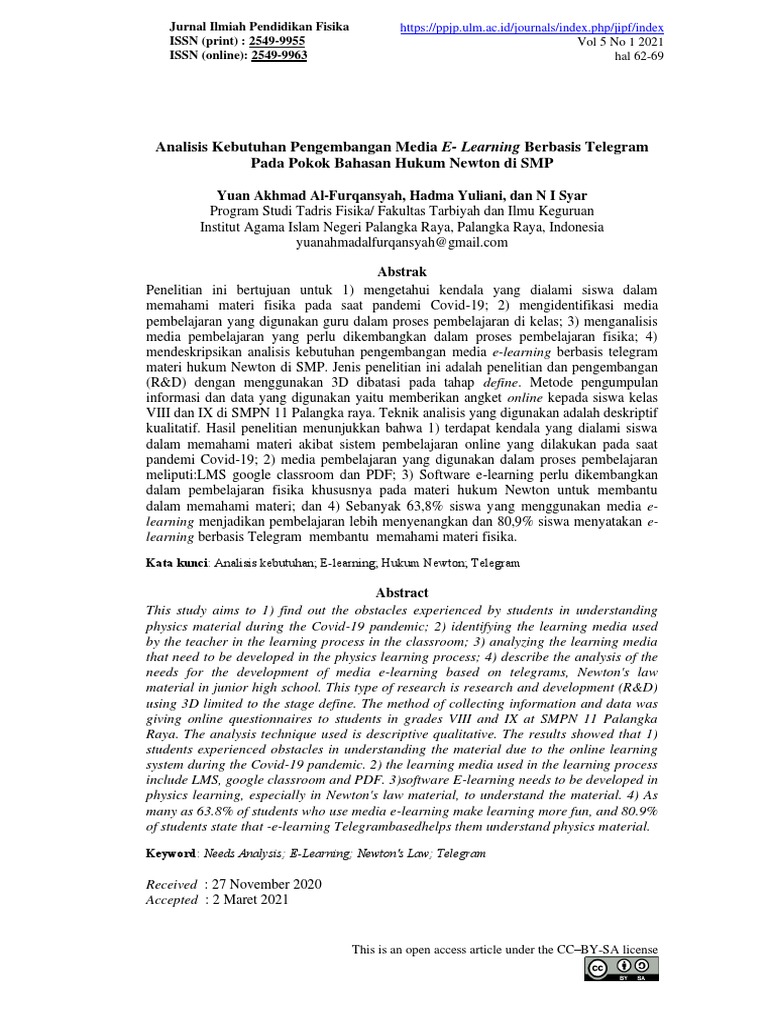 Analisis Kebutuhan Pengembangan Media E - Learning | PDF