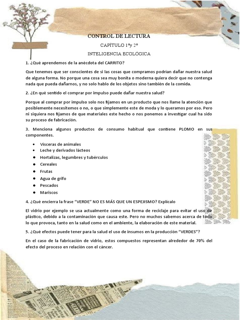 Control de Lectura 1 | PDF