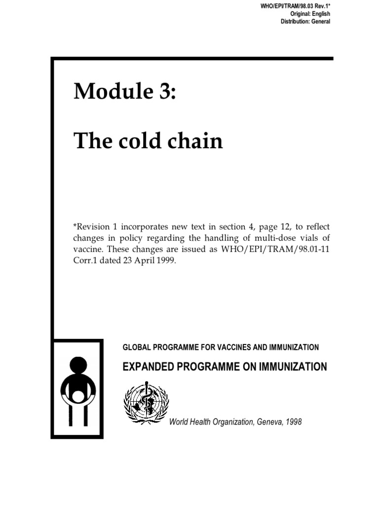 The Cold Chain | PDF | Vaccines | Microbiology