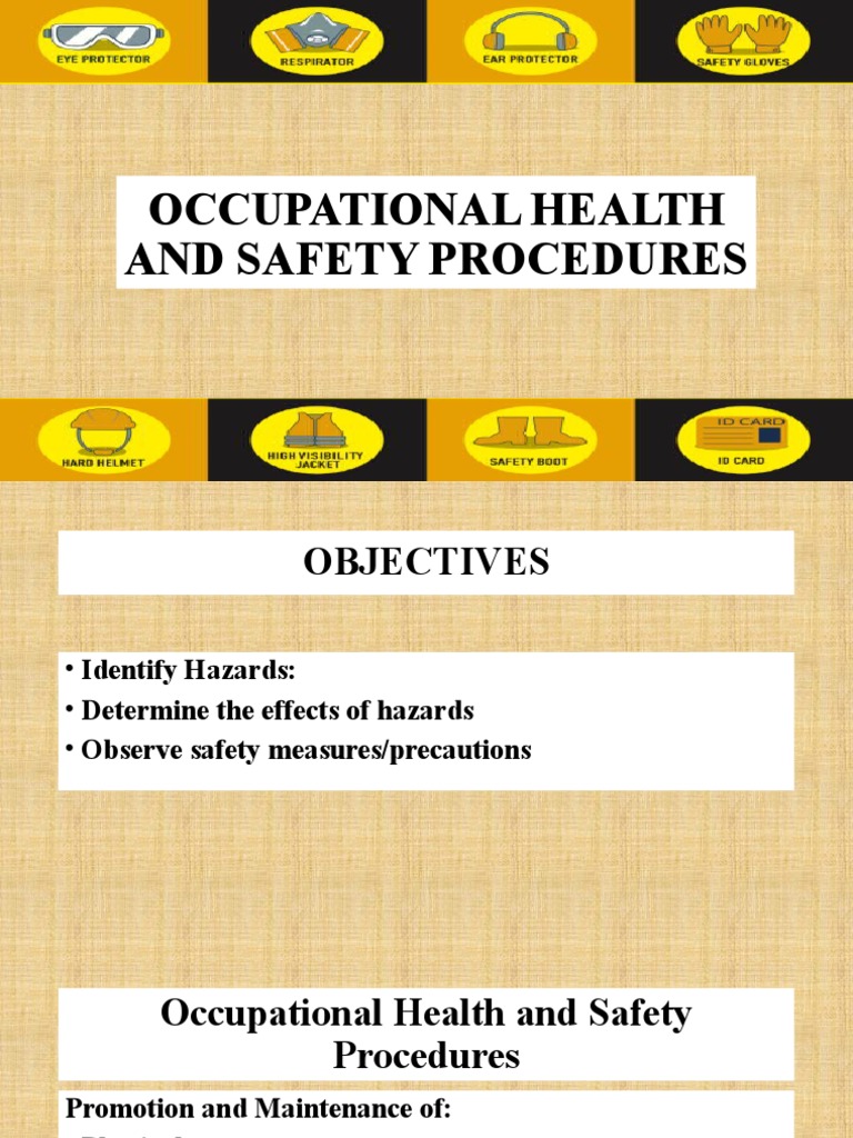 Occupational Health and Safety Procedures | Télécharger gratuitement ...