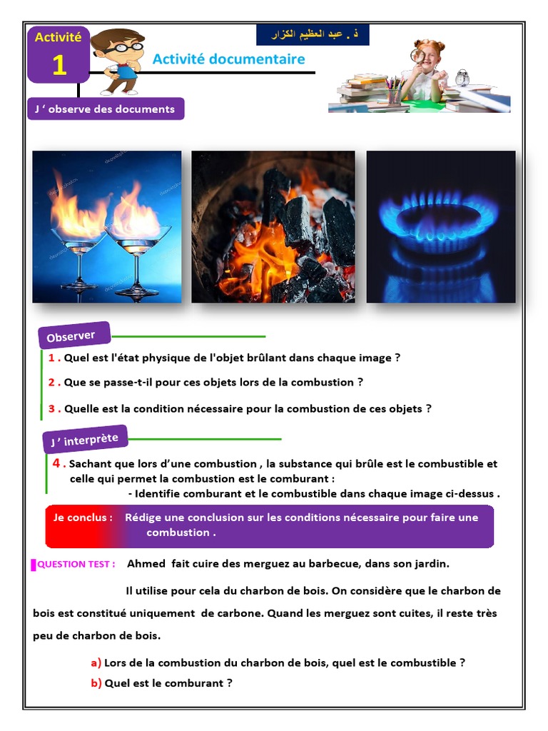 La Réaction Chimique - Les Combustions | PDF | La combustion | Combustible