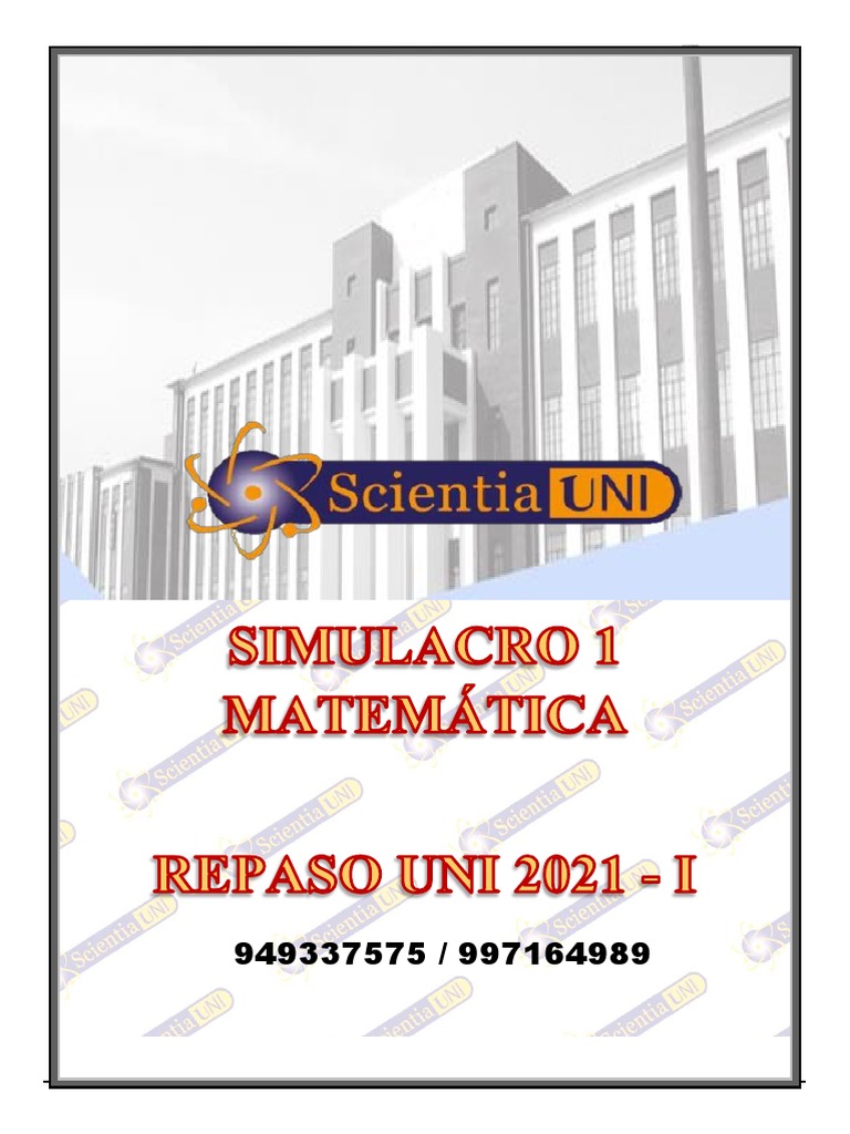 1er Simulacro Matematica Claves | PDF | Triángulo | Matemática Elemental