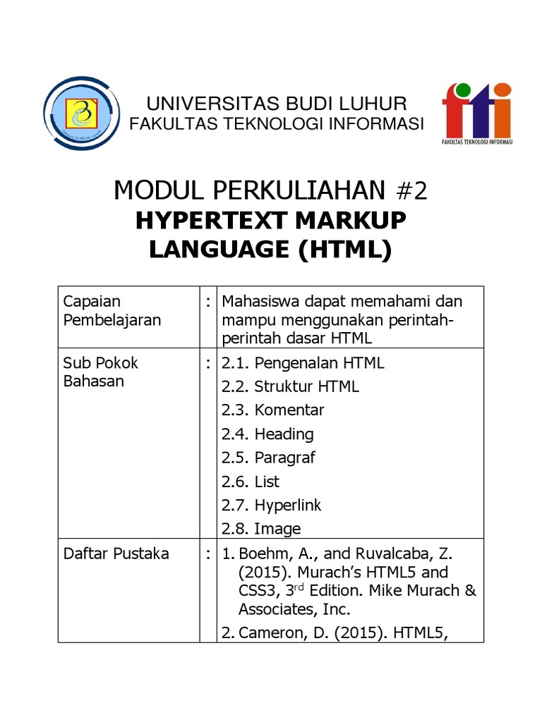 Modul PW1 - Chapter 2 | PDF