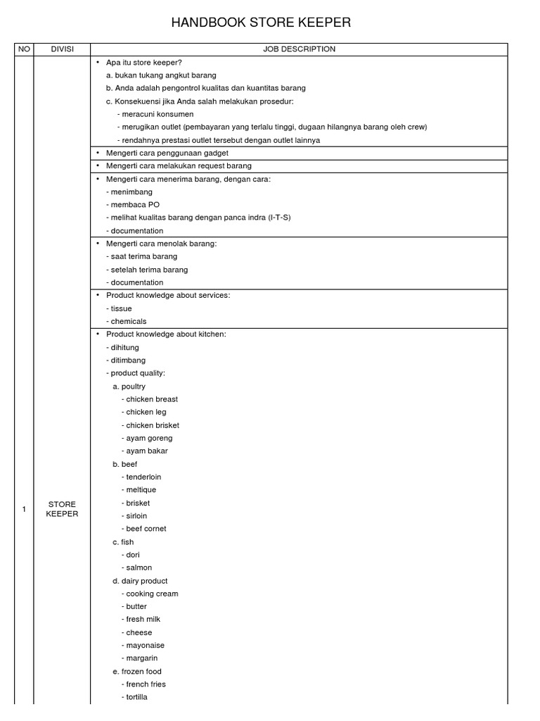 Handbook Store Keeper | PDF