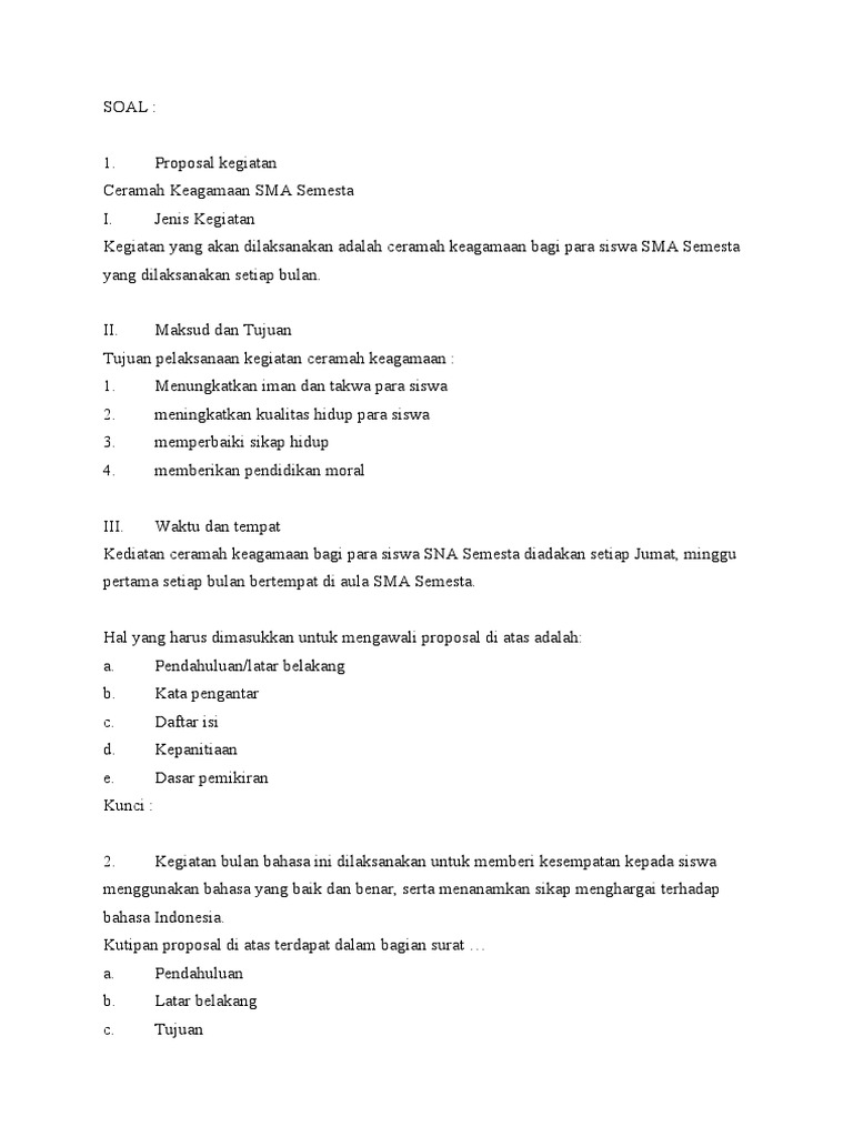 Soal Proposal | PDF