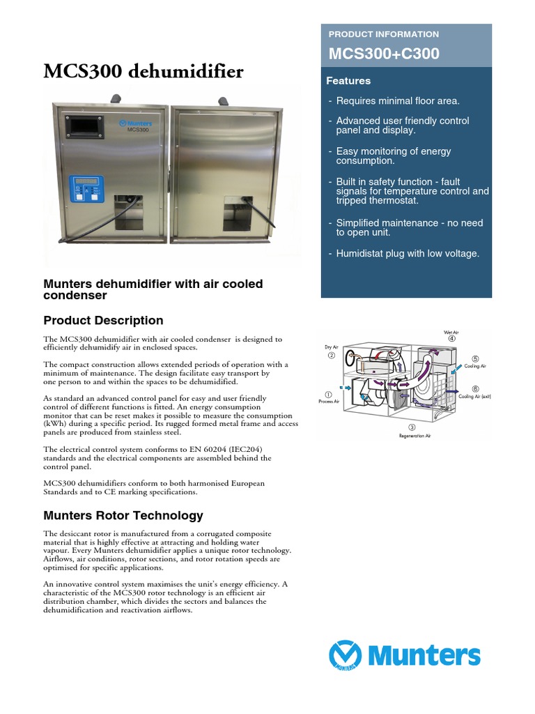 MCS300 Dehumidifier | PDF | Temperature | Engineering Thermodynamics