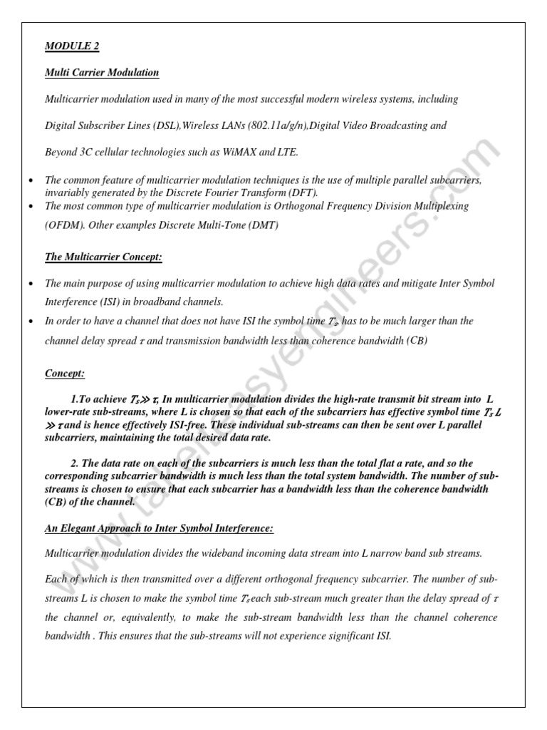 Module 4 Part 2 | PDF | Orthogonal Frequency Division Multiplexing | Channel Access Method
